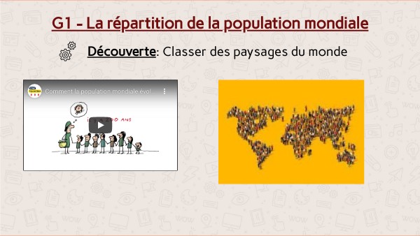 G1 - Répartition de la population mondiale | Genially