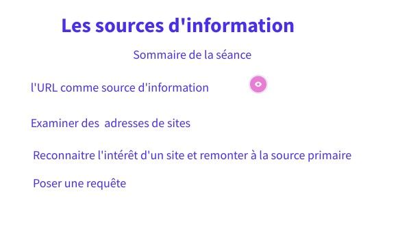 Sources d'information