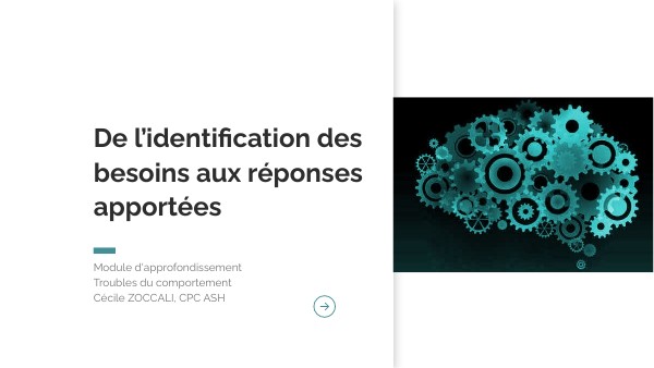 TCC De l'identification des besoins | Genially