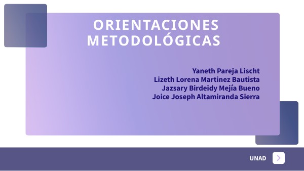 Orientaciones Metológicas - UNAD