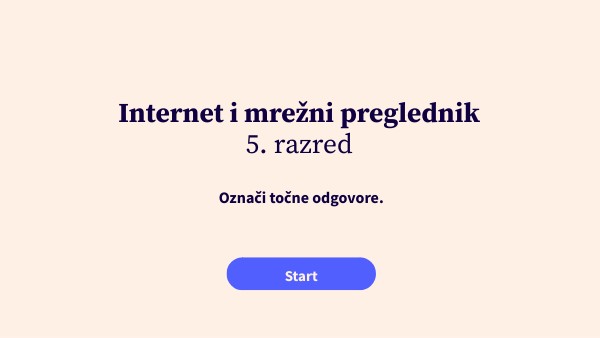 Internet i mrežni preglednik - 5. razred | Genially