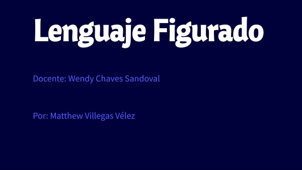 Lenguaje figurado | Genially