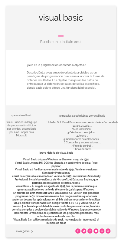 visual basic | Genially