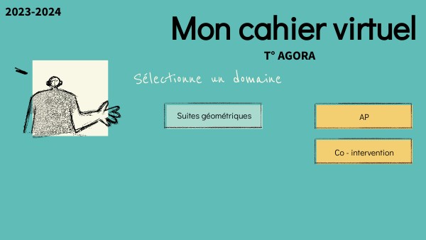 Mon cahier T°AGORA | Genially