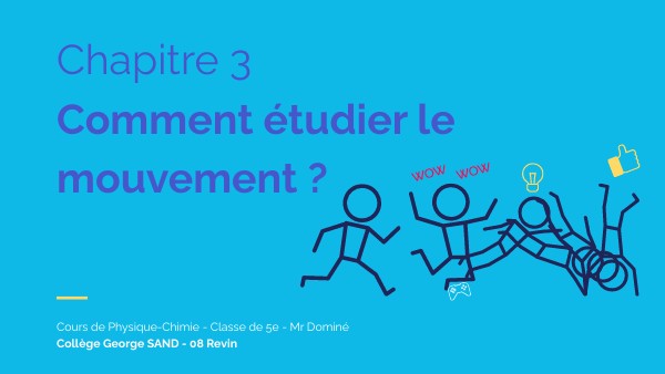 5e Chapitre 3 - Comment étudier le mouvement ? | Genially
