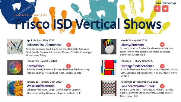 2022 2023 Vertical art shows