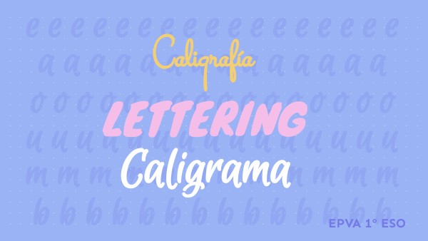 PRESENTACIÓN LETTERING 1ªparte