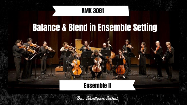 Week 9 & 10 : Balance & Blend