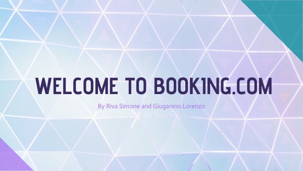 BOOKING PRESENTATION | Genially