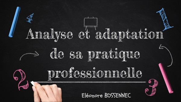 TD Analyse et adaptation de sa pratique professionnelle