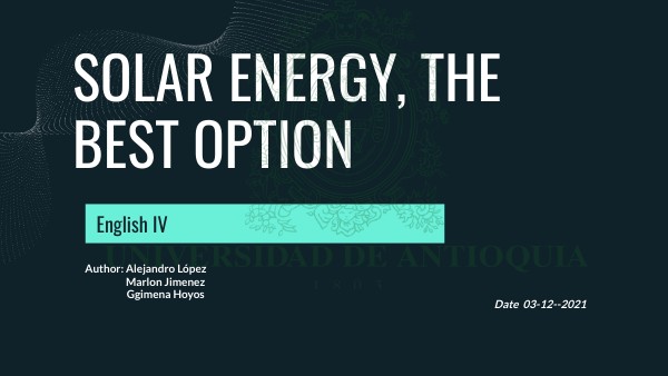 SOLAR ENERGY | Genially