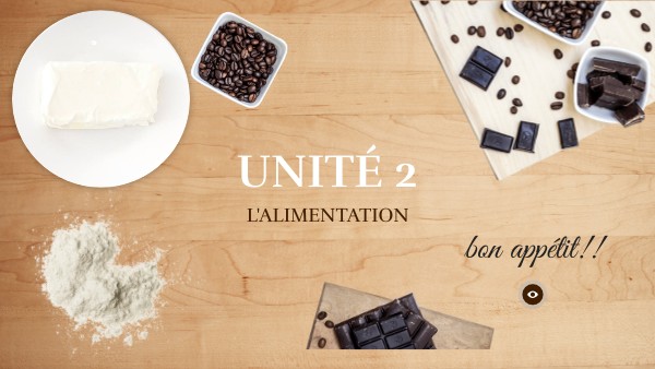 UNITÉ 2: L'alimentation 2ºESO