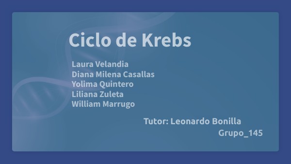 Ciclo de Krebs_grupo 145 | Genially