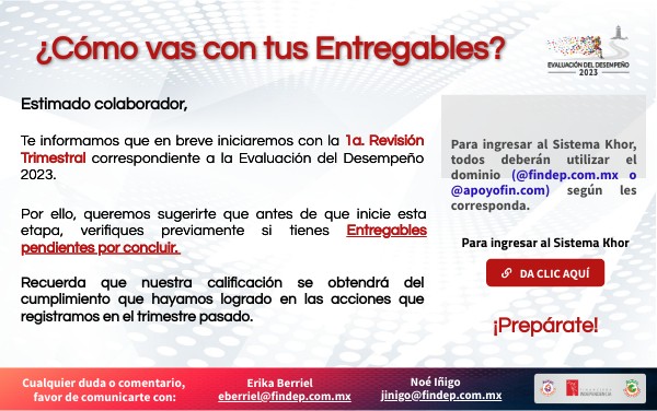 ¿Cómo vas con tus Entregables?