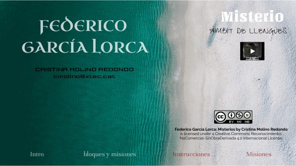 Escape Room: Misterio F.G. LORCA 20/21 | Genially