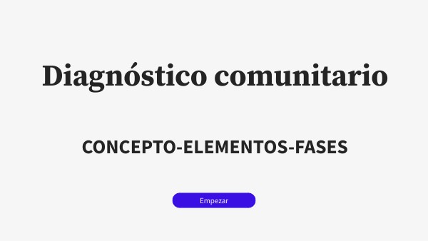 DIAGNOSTICO COMUNITARIO | Genially