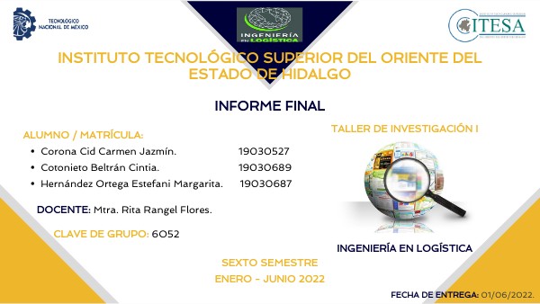 PRESENTACIÓN DEL INFORME FINAL