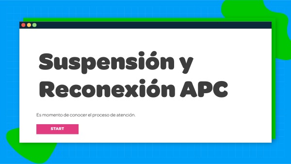 SUSPENSIÓN Y RECONEXIÓN APC | Genially