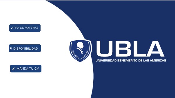 Disponibilidad de Horarios UBLA | Genially