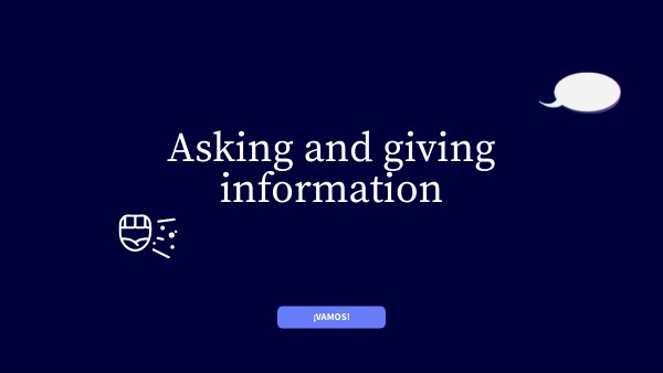 Asking and giving info | Genially