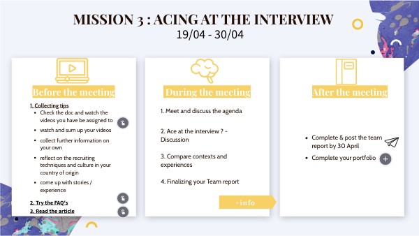 2021AMU Mission 3 Acing at the interview | Genially