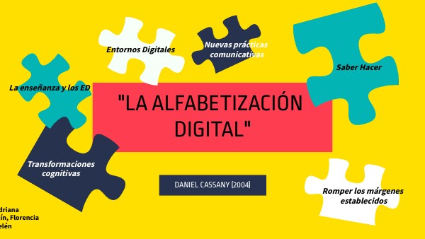 "La alfabetización digital",Daniel Cassany (2004) | Genially