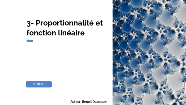 3-Proportionnalité et fonctions linéaires | Genially