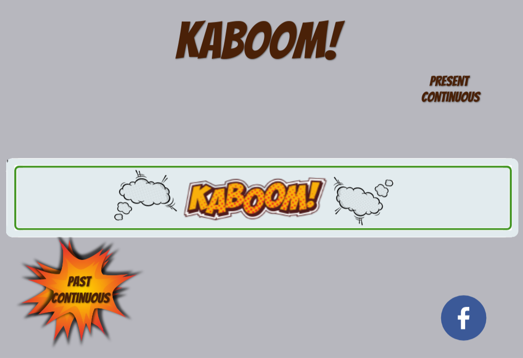 kaboom present/past continuous | Genially