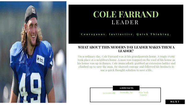 Cole Farrand Modern Day Hero | Genially