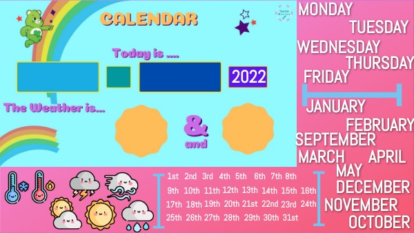 Online Calendar / Classroom Routine | Genially