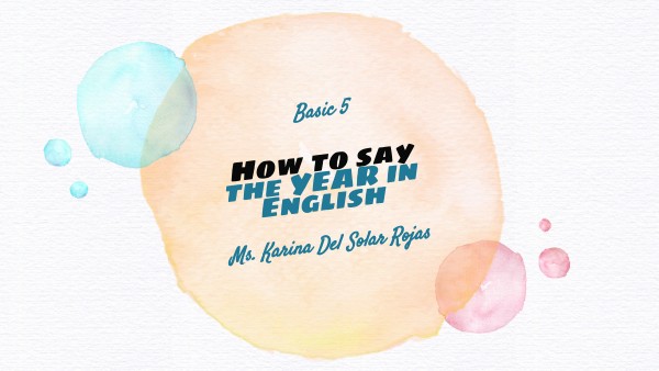 The year in English | Genially