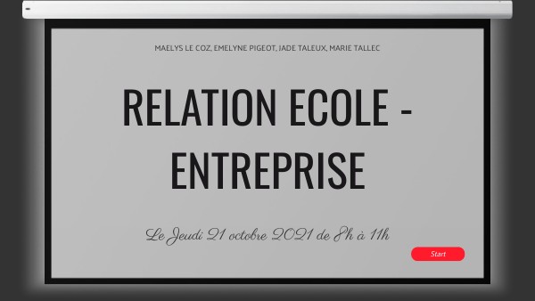 Favoriser la relation école entreprise | Genially