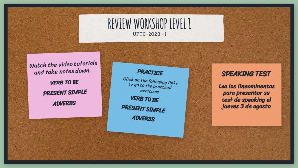 REVIEW WORKSHOP LEVEL 1 | Genially