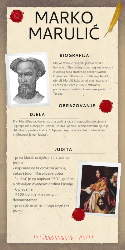Marko Marulić, Iva B. i Nives G., 3.b | Genially