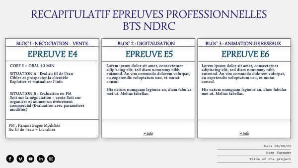 RECAP EPREUVES BTS NDRC