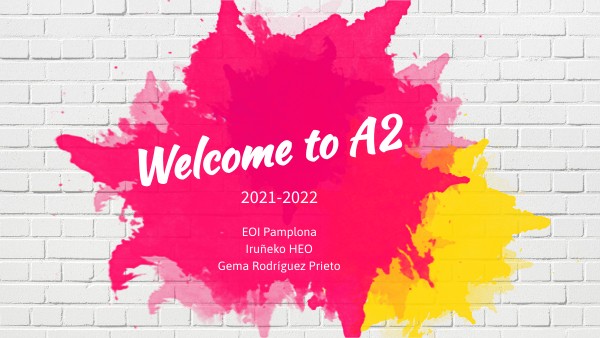 A2 - 2021 - First week Practical Information