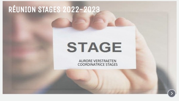 Réunion stage 2022