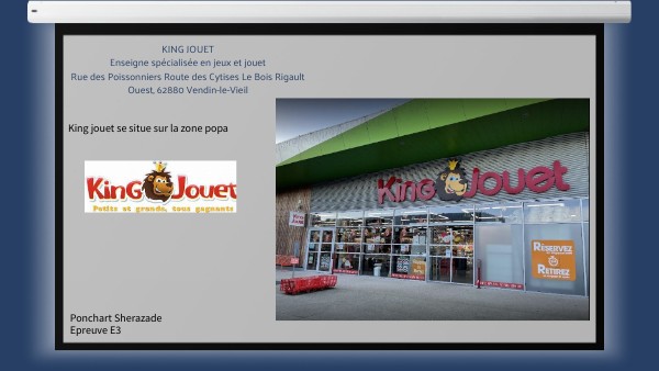 Epreuve E33 -King Jouet | Genially