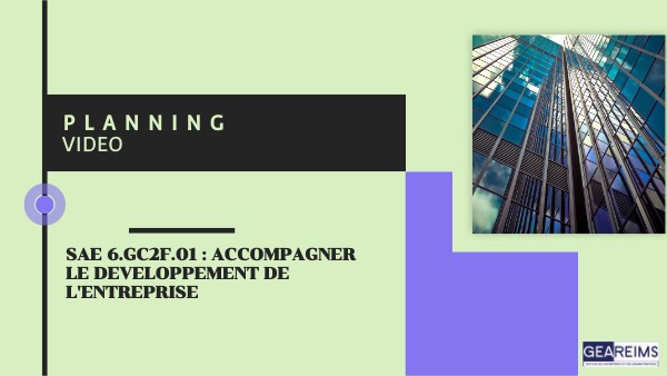 Vidéo timeline SAE GCFF S6 devel.ent.