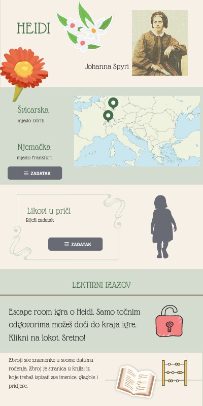 Heidi, Johanna Spyri, lektira | Genially