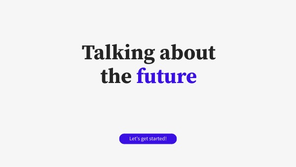 Talking about the future | Genially