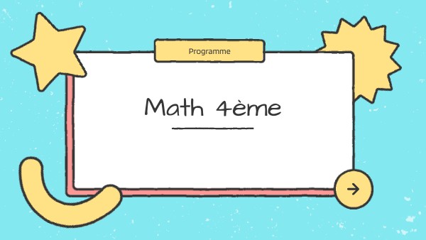 Programme math 4ème
