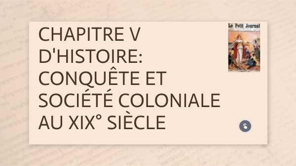 La colonisation 4°