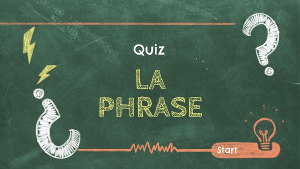 Quiz La phrase | Genially