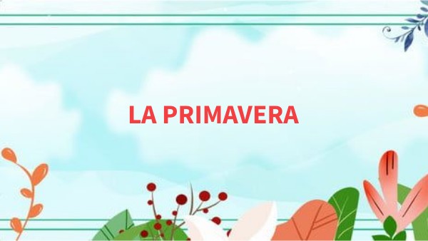 PRIMAVERA 3 AÑOS