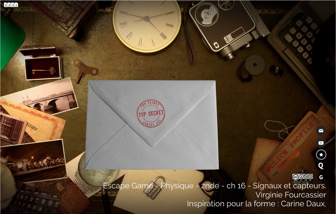 2nde 2019ch 16 escape game 1. Physique. 2nde2019. Signaux et capteurs. | Genially