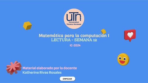 Semana 12. Mate 1 | Genially