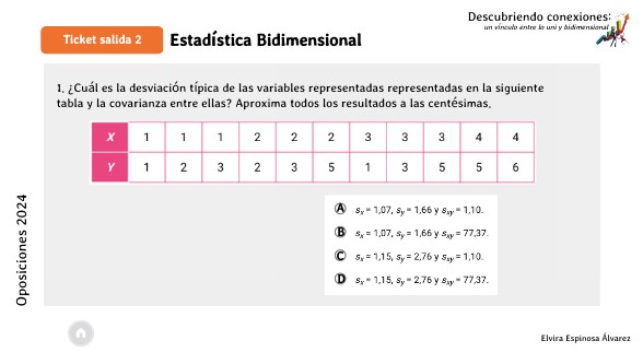 Ticket Salida 2 SA ESTADÍSTICA | Genially