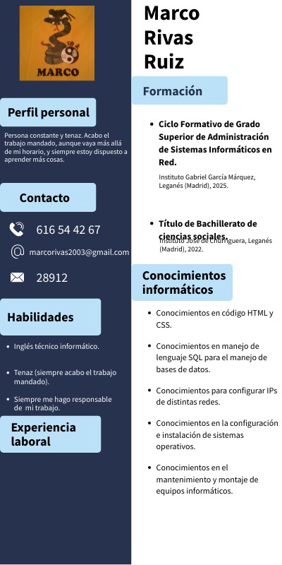 Curriculum vitae Marco Rivas