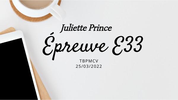 Épreuve E33 BIS